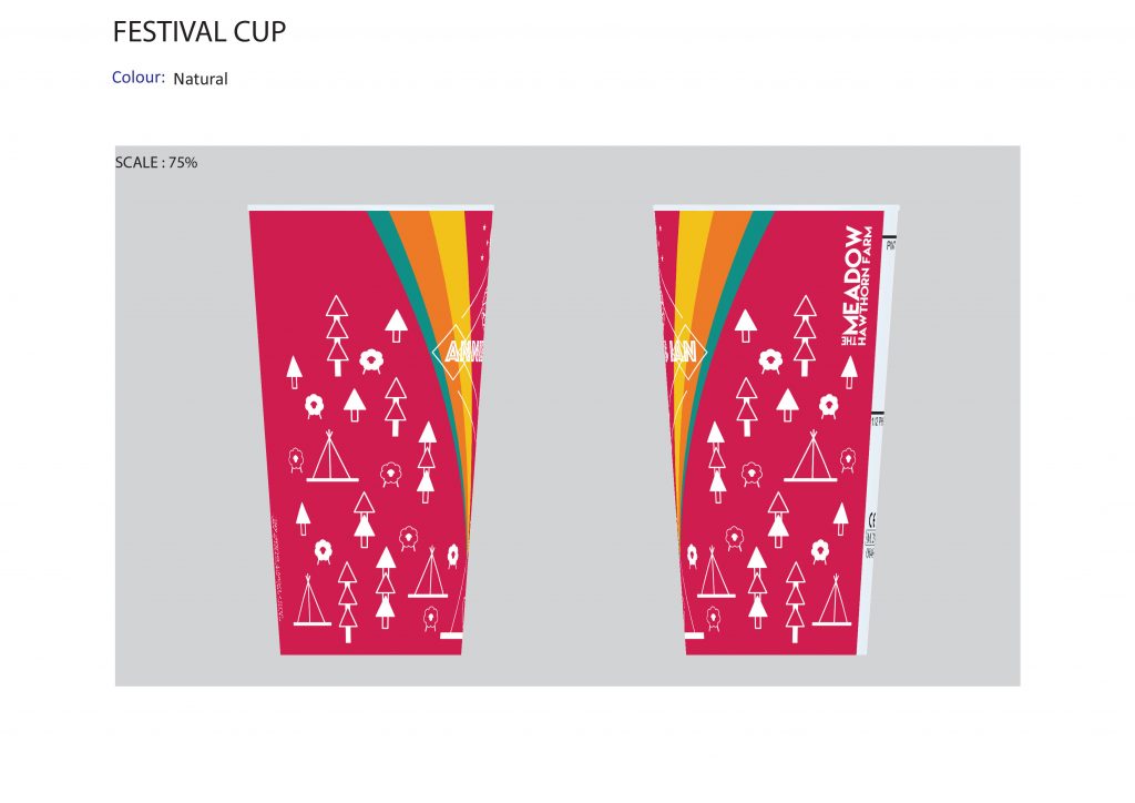 Reusable Printed Wedding Pint Cups